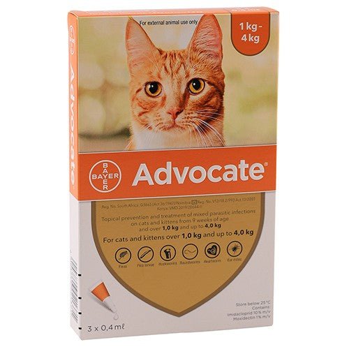 Advocate Cat - Small - 1Kg-4Kg - 0.4 ml x 3 I Omninela Medical ...