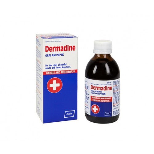 Dermadine Oral Antiseptic Gargle And Mouthwash 200ml | Omninela Medical ...