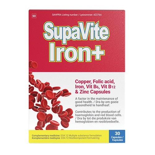 Supavite Iron Capsules Plus 30 I Omninela Medical — Omninela.co.za