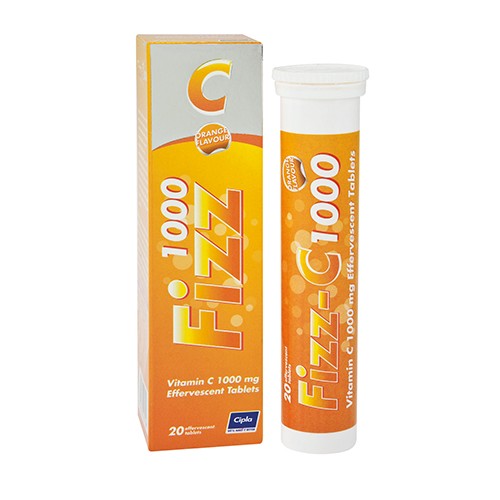 Fizz-C 1000 mg Orange 20 Effervescent Tablets I Omninela Medical ...