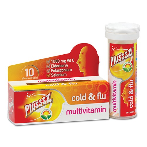 Plusssz Cold & Flu MultiVitamin 10 Effervescent Tablets I Omninela ...